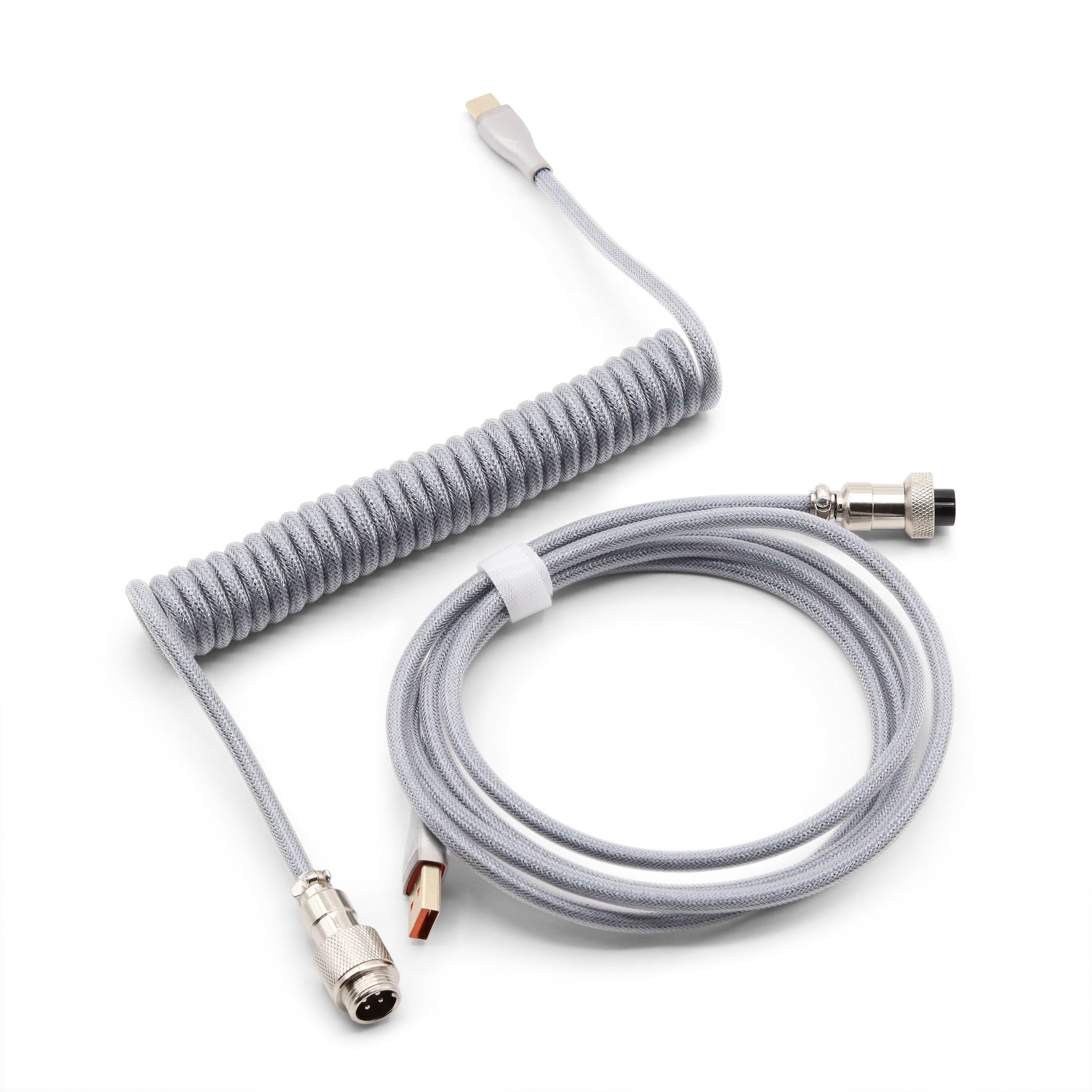 Glacier Premium Durable Quality Braided USB-C to USB-A Coiled Cable ...