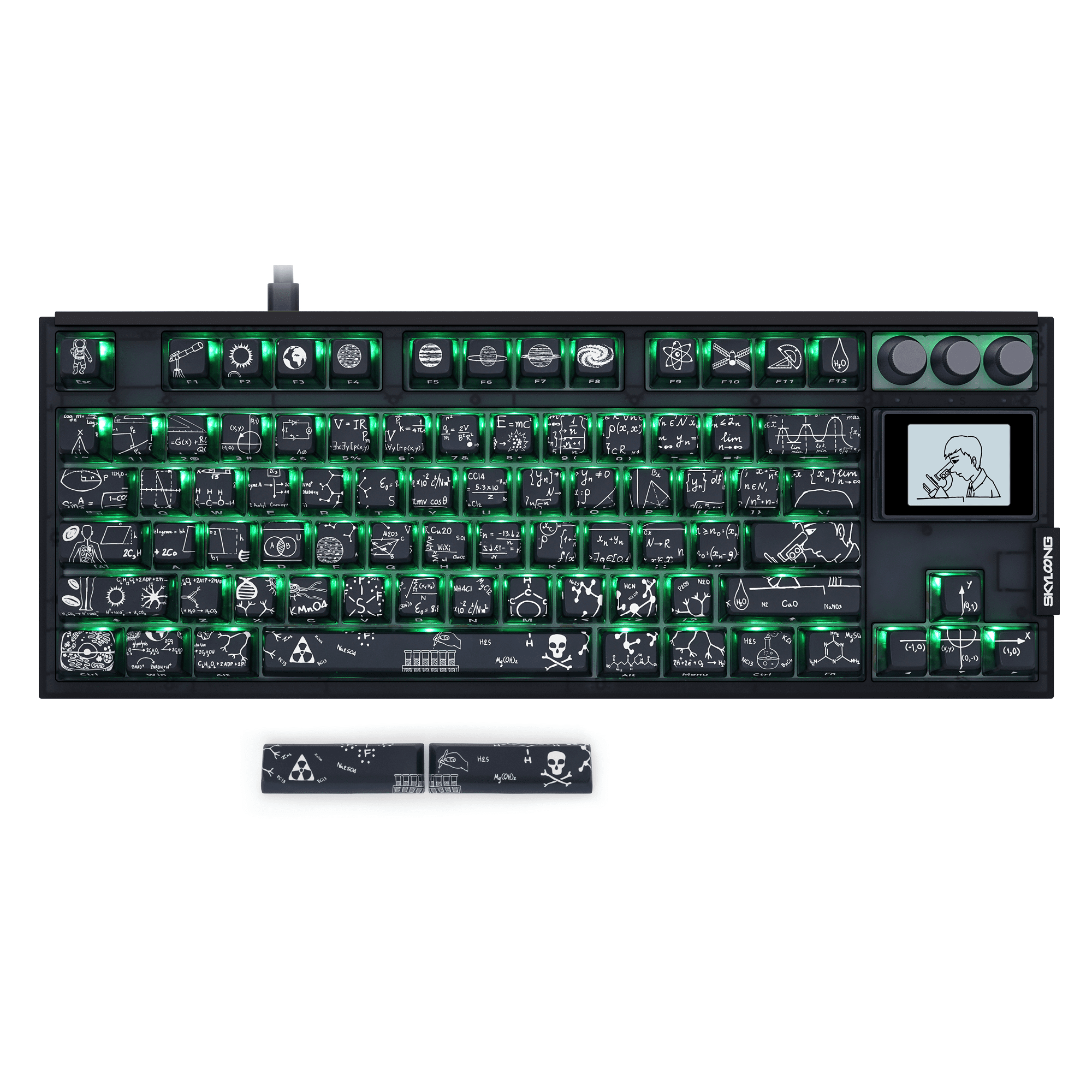 Glacier Skyloong GK87 Pro Wireless/Wired Mechanical Keyboard - Walmart.com