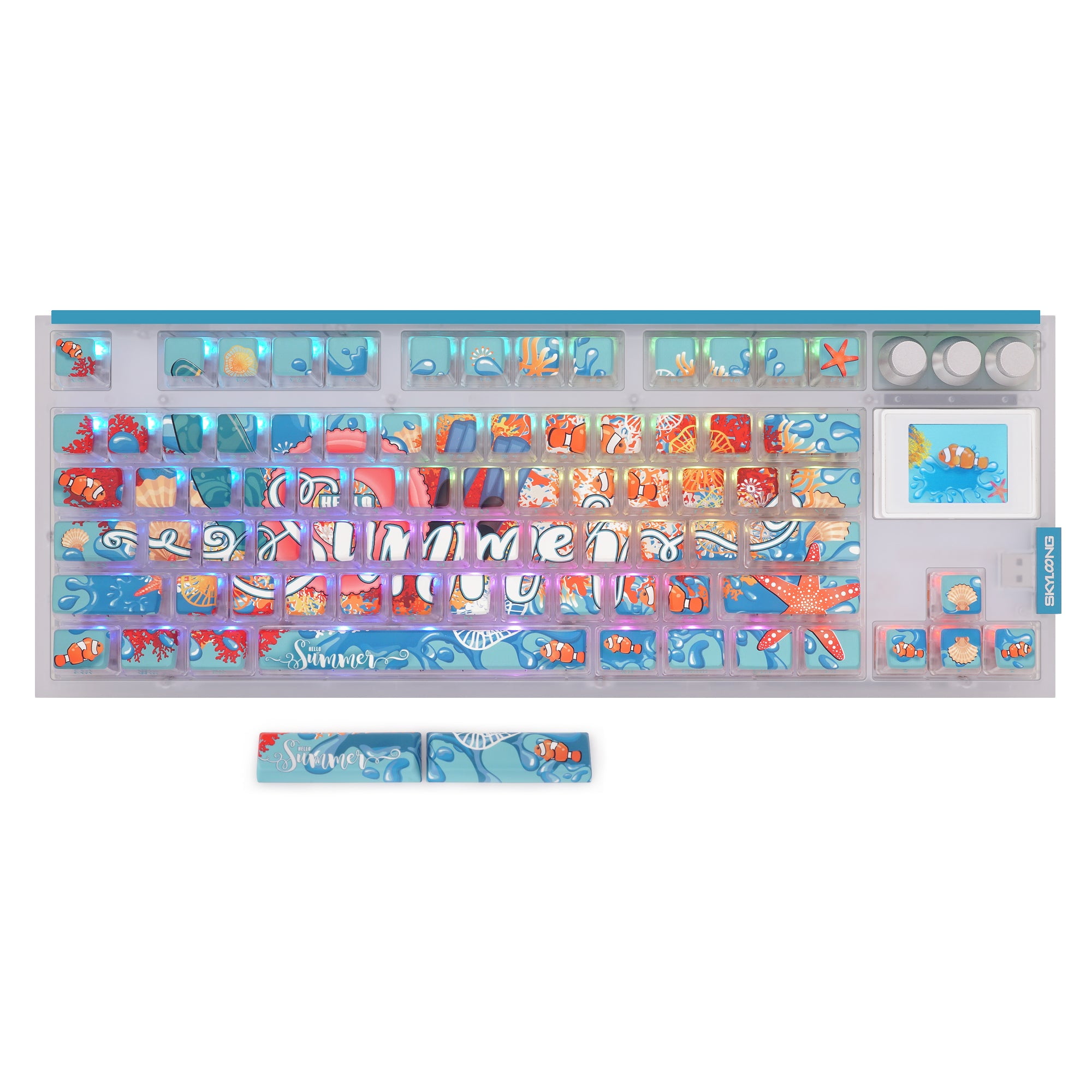 Glacier Skyloong GK87 Pro Wireless/Wired Mechanical Keyboard - Walmart.com