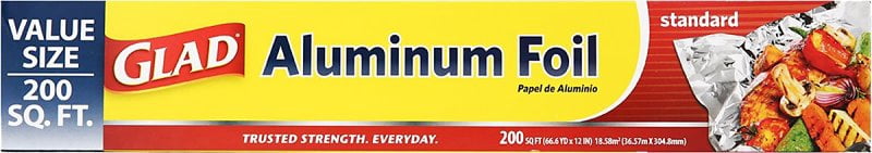 Glad Aluminum Foil Value Size, 200 Sq-Ft | Multiuse Foil for Ultimate ...