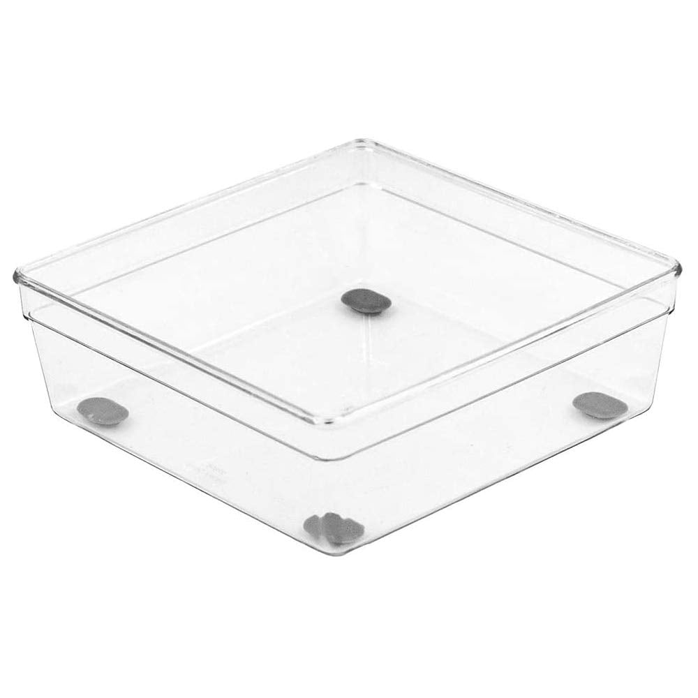 Glad Clear Plastic Organizer Bin - 6” x 6” x 2.2” Drawer Storage Tray ...