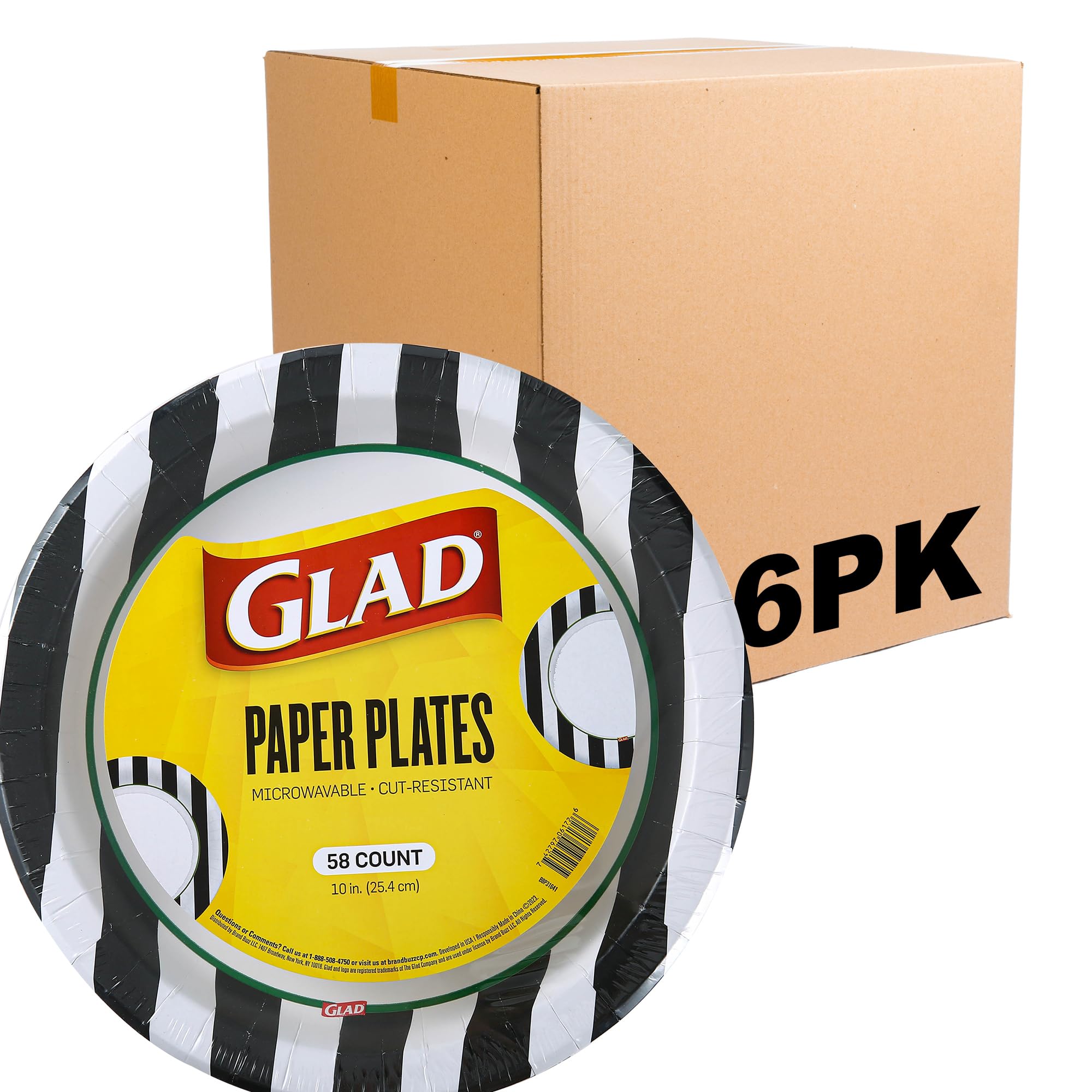 Glad Everyday Round Disposable Paper Plates with Referee Football ...