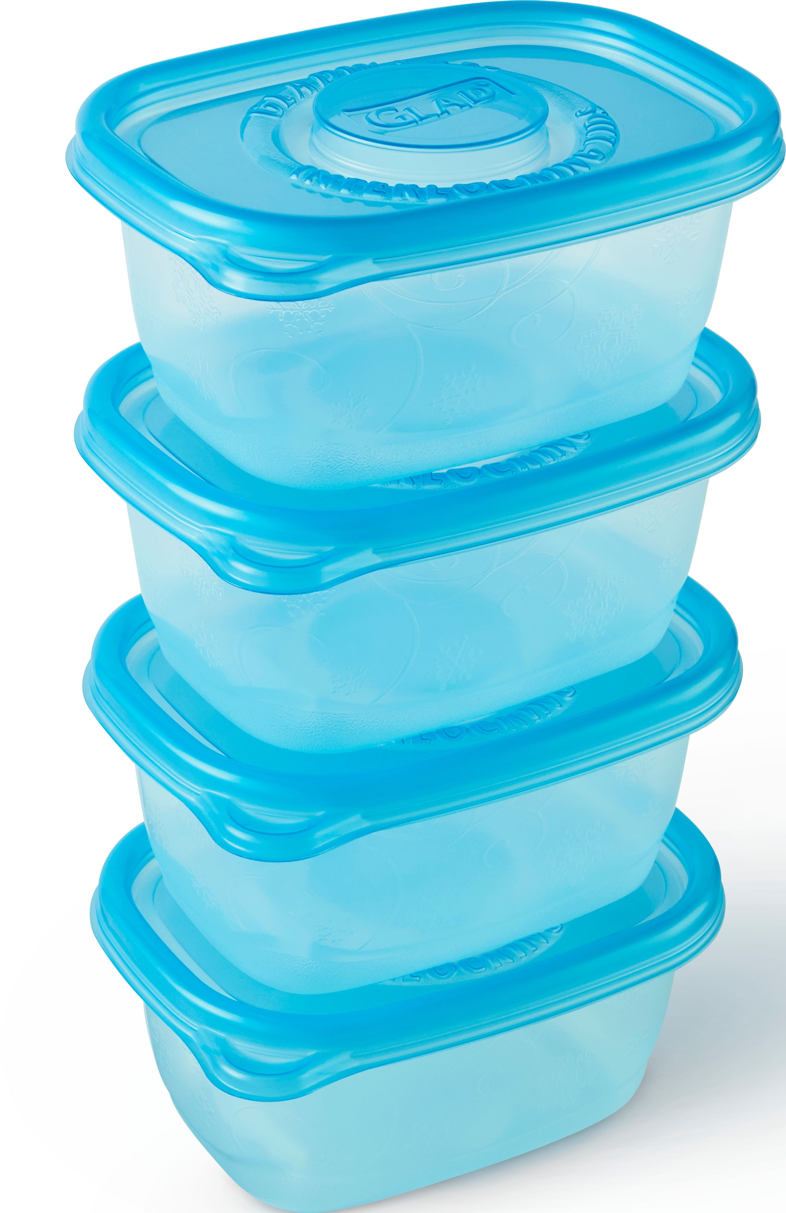 Glad Food Storage Freezerware 24oz - Reusable Plastic Small Rectangle ...