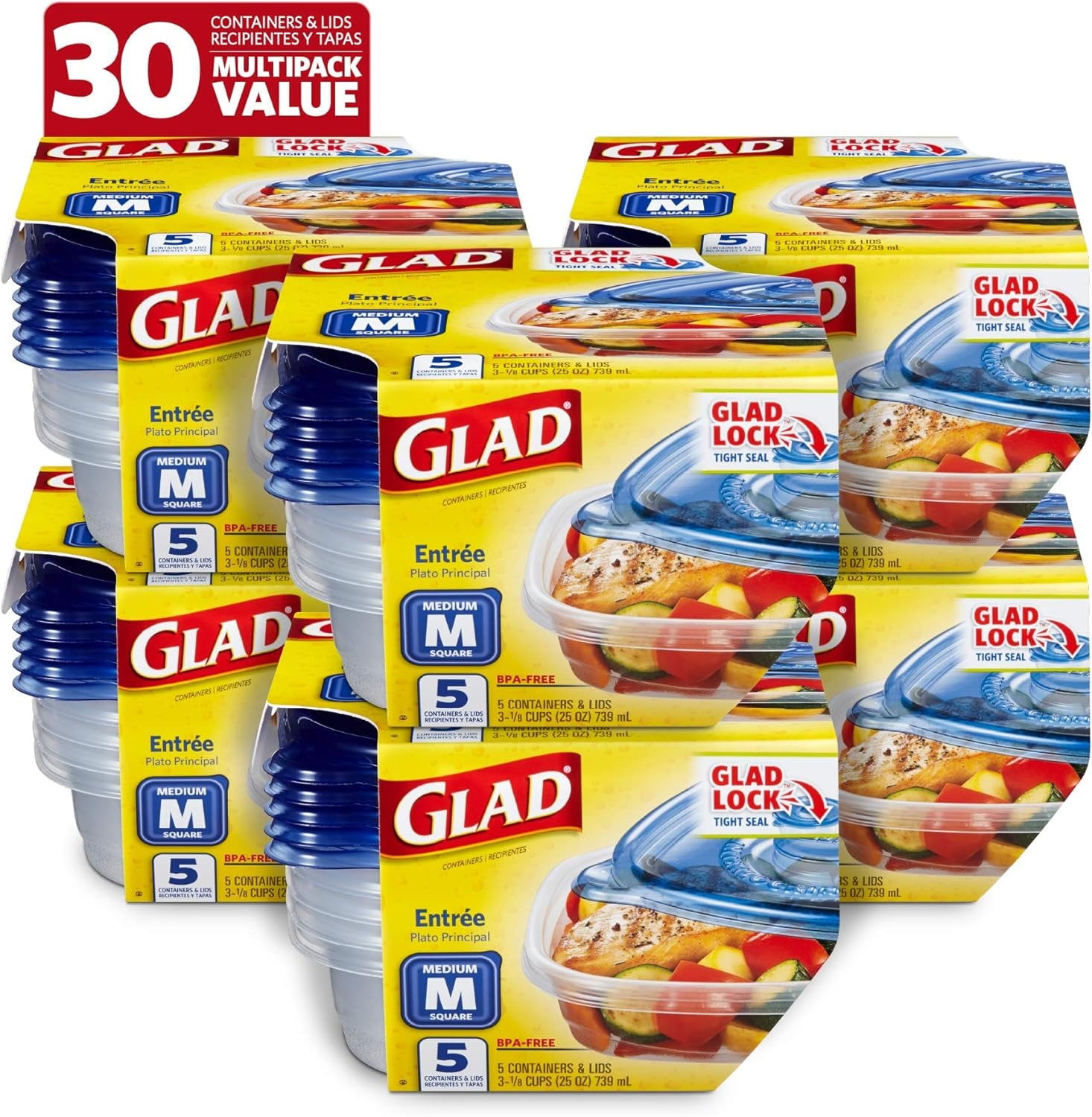 Glad Food Storage Containers Standard Food Storage Containers from Glad ...
