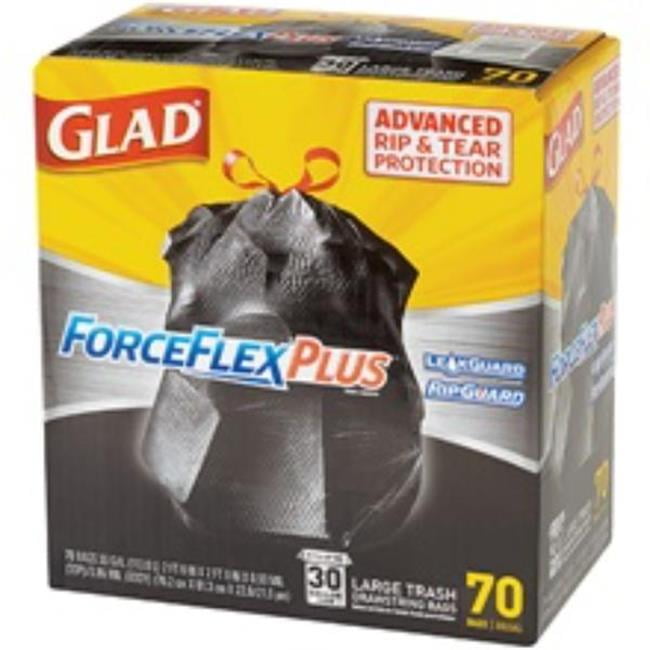 Glad ForceFlex GLAD30FFB 30 gal ForceFlex Trash Bags, Black - Walmart.com