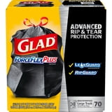 Glad, ForceFlex Drawstring Trash Bags, 30 Gallons, Black, Box of 70 ...