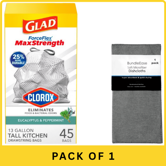 Glad ForceFlex MaxStrength Tall Kitchen Drawstring Trash Bags ...