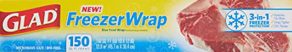 Glad Freezer Wrap, 150 Square Foot Roll (Packaging May Vary) - Walmart.com