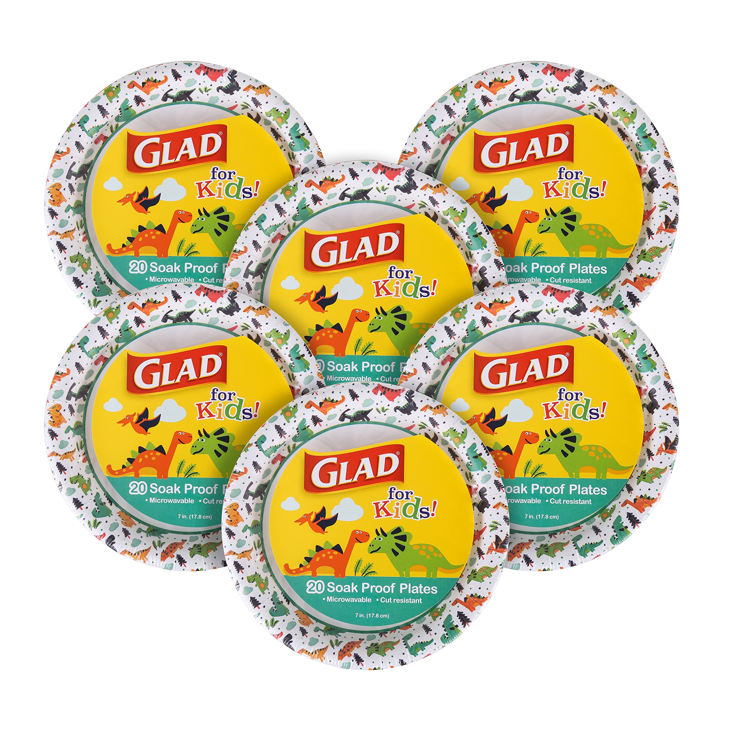 Glad for Kids 7-Inch IEF31 Paper Plates | Small Round Paper Plates With ...