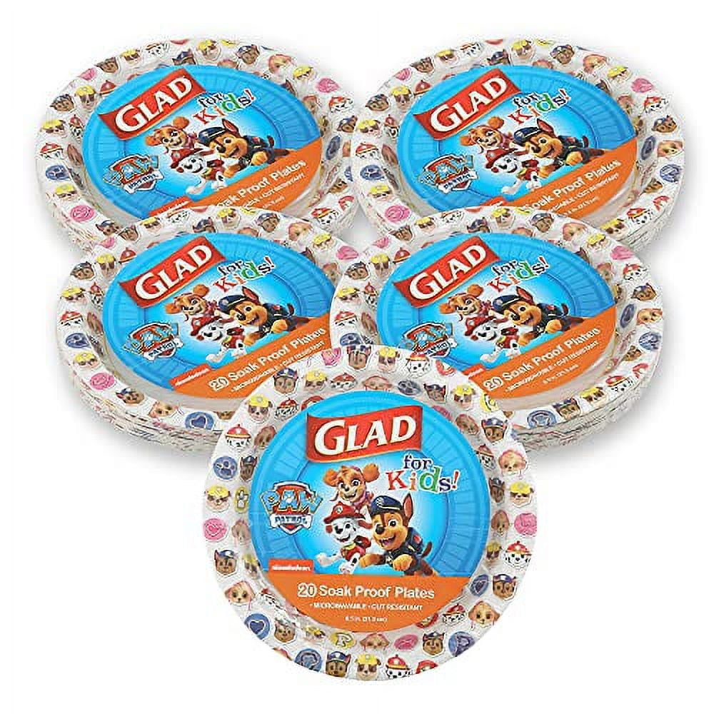 Glad for Kids 7-Inch Paper Plates | Small White Round Paper Plates with ...