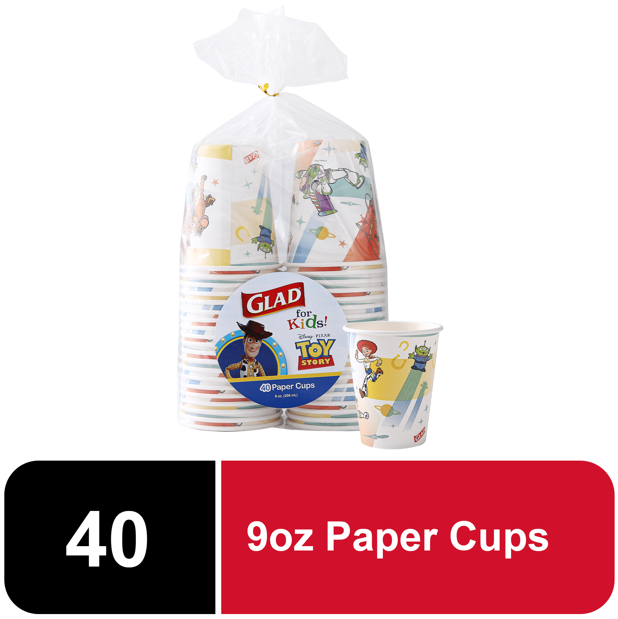 Glad Kids - 9oz Paper Cup - 40ct - Disney - Toy Story - Light Beams ...