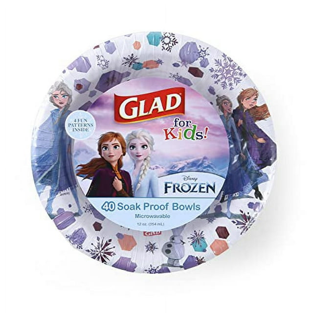Glad for Kids Disney Frozen 12oz Paper Bowls| Disney Anna and Elsa ...