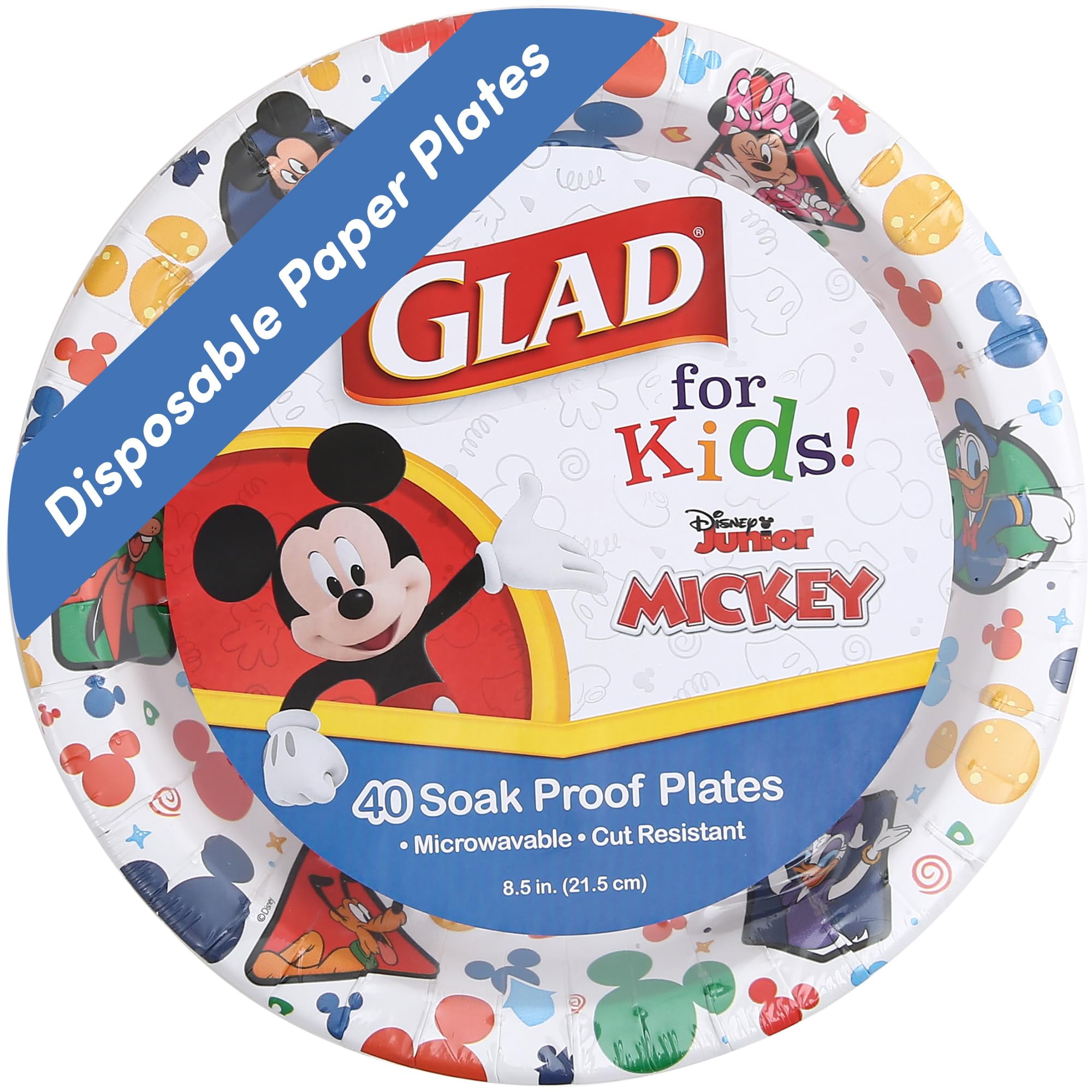 Glad for Kids Disney Mickey Mouse AFN1and Friends Disposable Paper ...