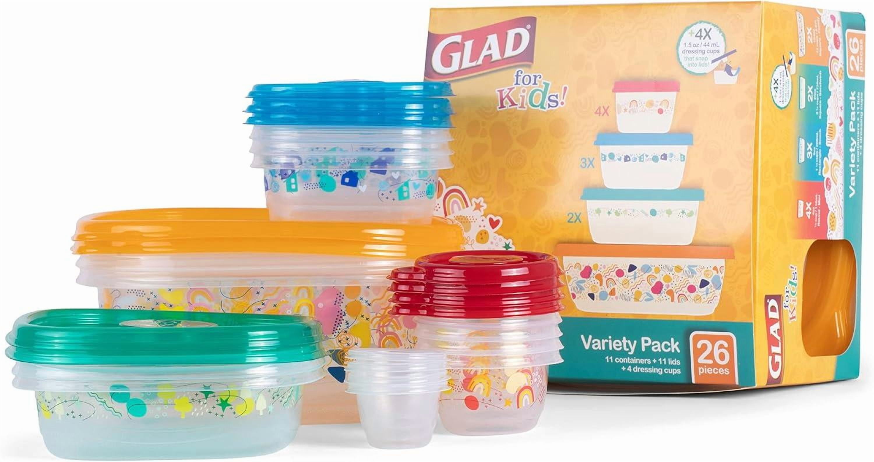 Glad for Kids GladWare Variety Pack - Back-to-School Food Storage ...