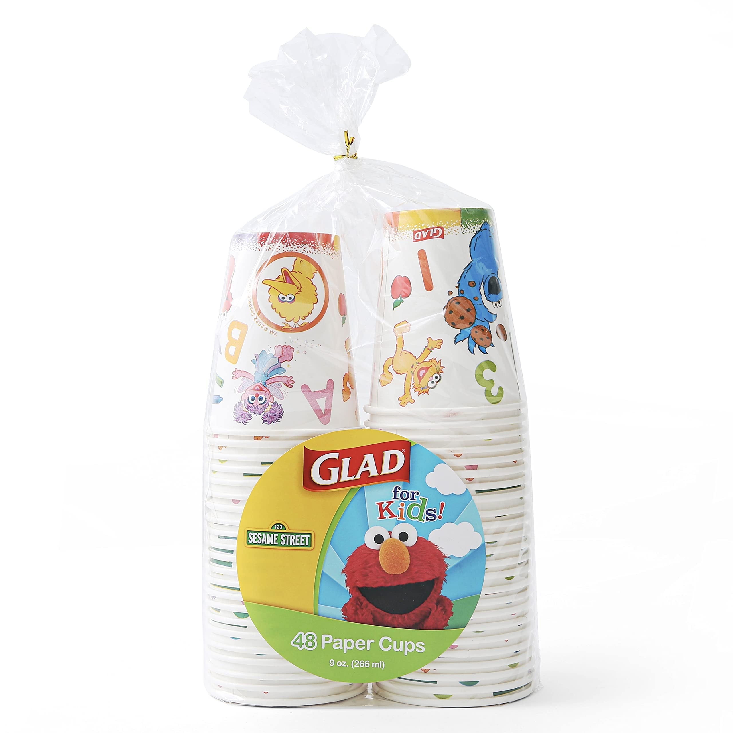 Glad for Kids Sesame Street 9oz Paper Cups Curriculum Style, 48ct | Sesame Street Paper Cups ...
