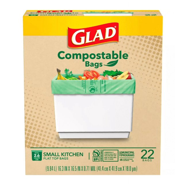 Glad Compost Bags 22 - Contractor waste liners for stores - Walmart ...