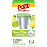 Glad 4-Gallon Small Scented Trash Bags, 80 ct, Febreze Freshness ...