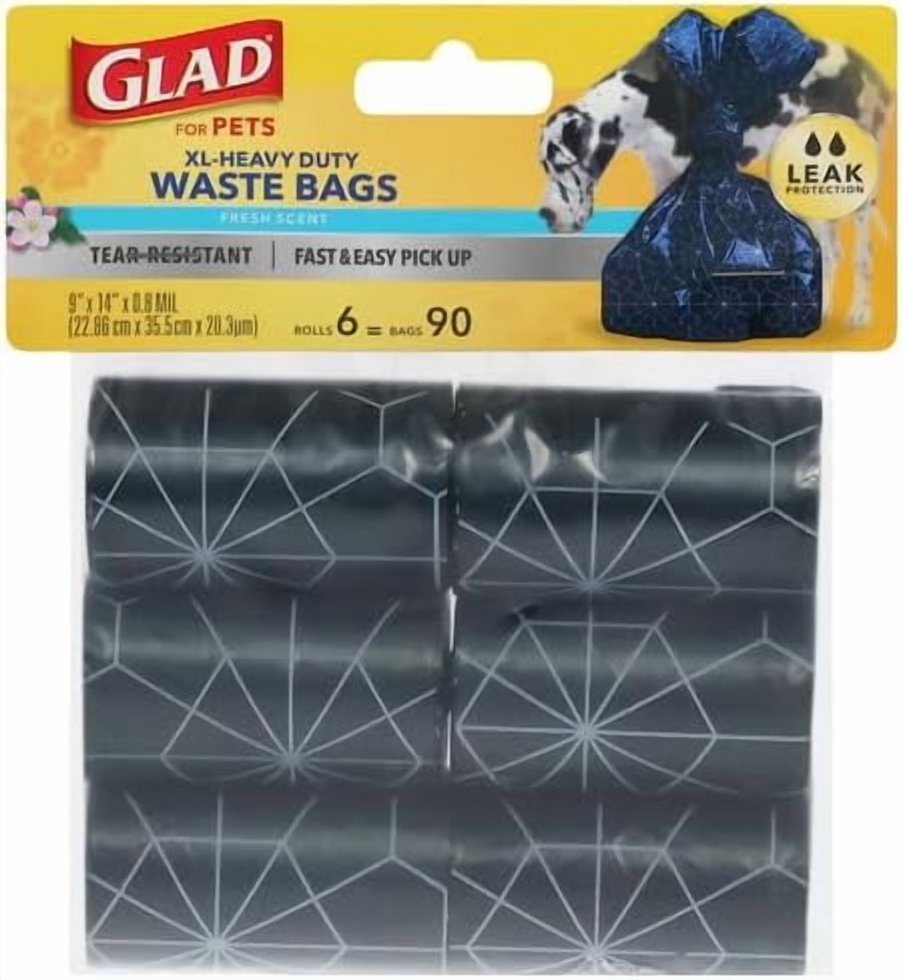 Glad for Pets Extra Large Tropical Breeze Scented Dog Waste Bags Refill ...