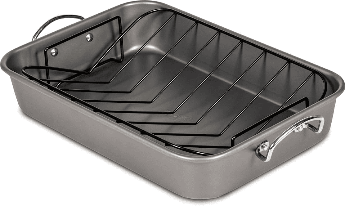 Glad Roasting Pan Nonstick 11x15 - Heavy Duty Metal Bakeware Dish with ...