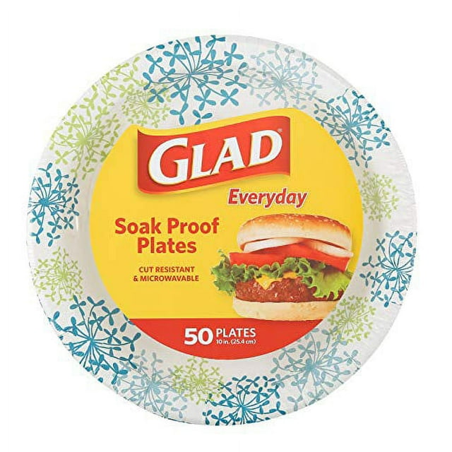 Glad Round Disposable Paper Plates for All Occasions | New & Improved ...