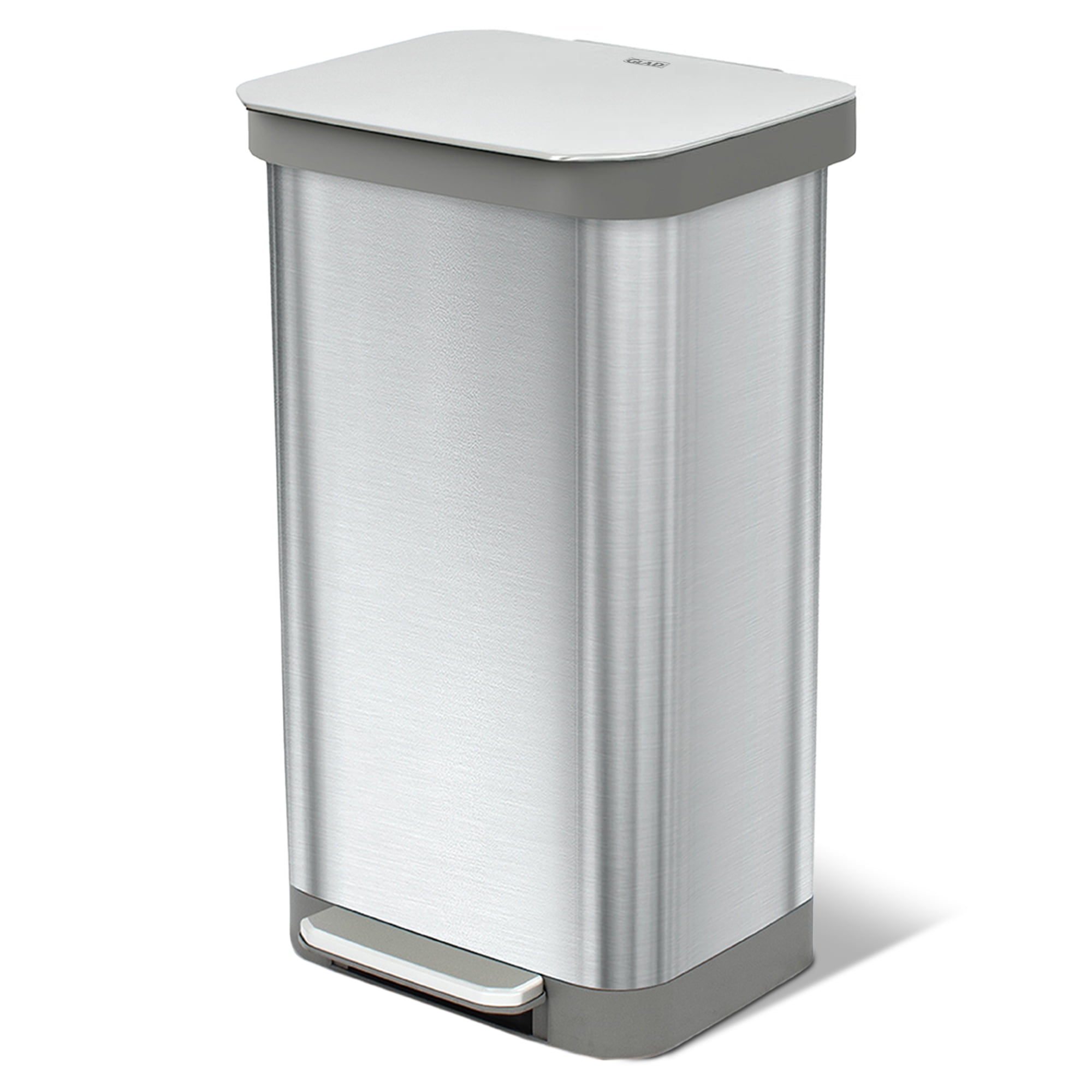Glad Step Trash Can, Series 2 Soft Close Garbage Bin with Odor ...