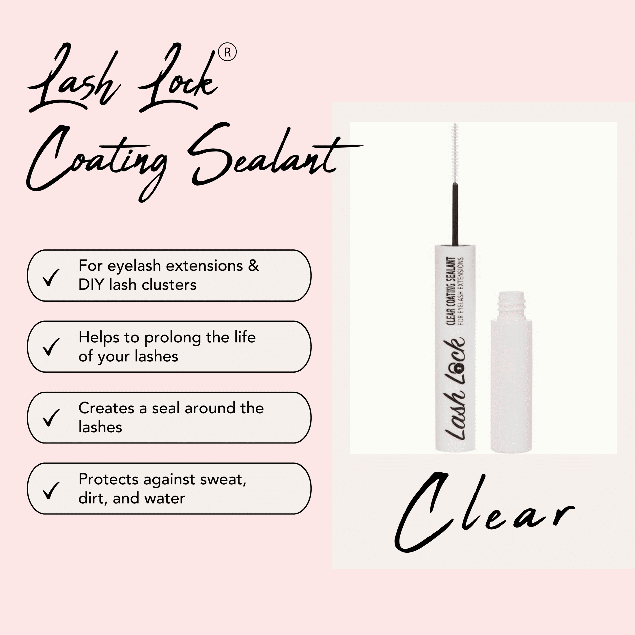 Lash Lock® Coating Sealant For Eyelash Extensions and DIY Lashes ...