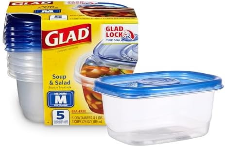 GladWare Soup & Salad Everyday Use, Medium Rectangle Storage, Standard ...