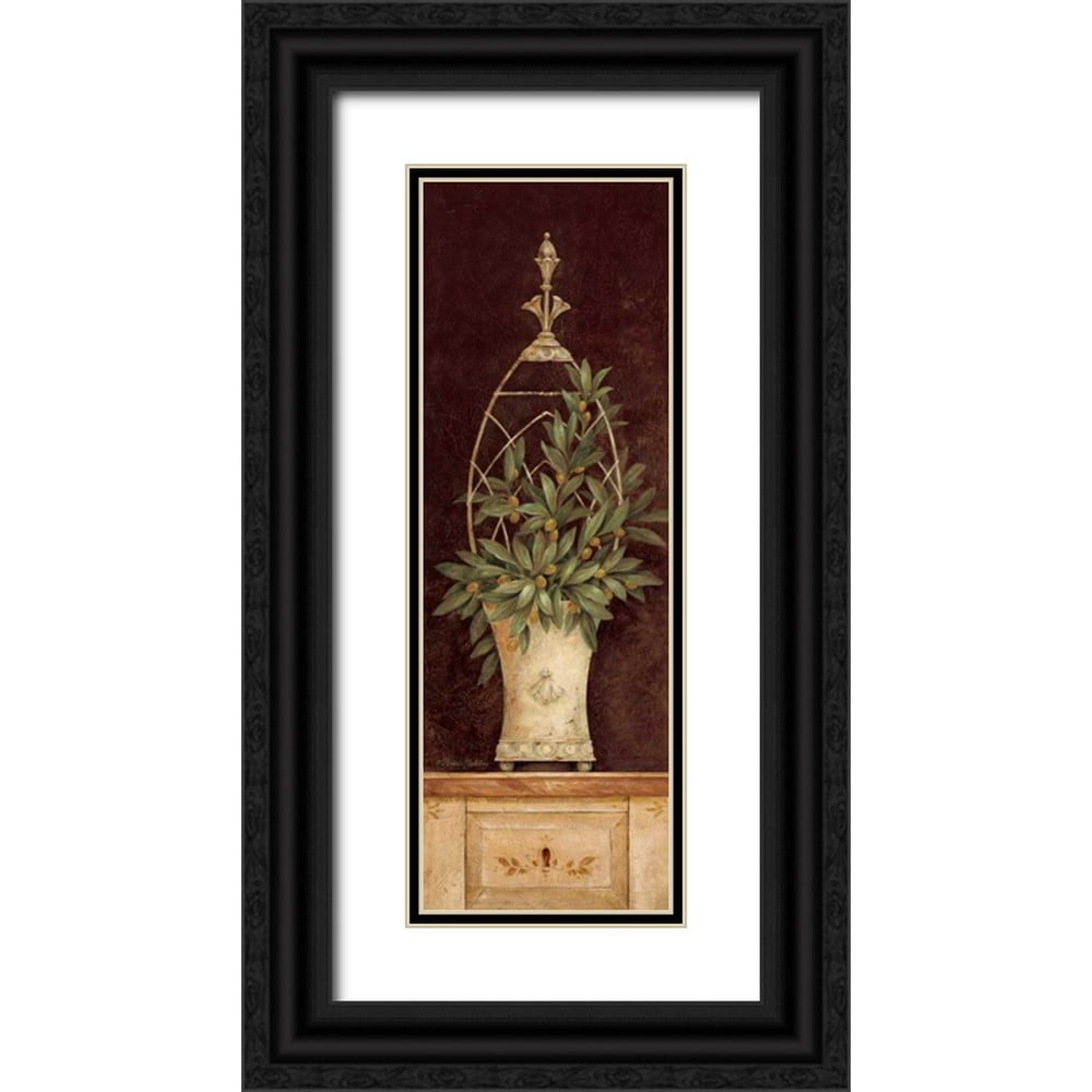 Gladding, Pamela 11x24 Black Ornate Wood Framed with Double Matting Museum Art Print Titled ...