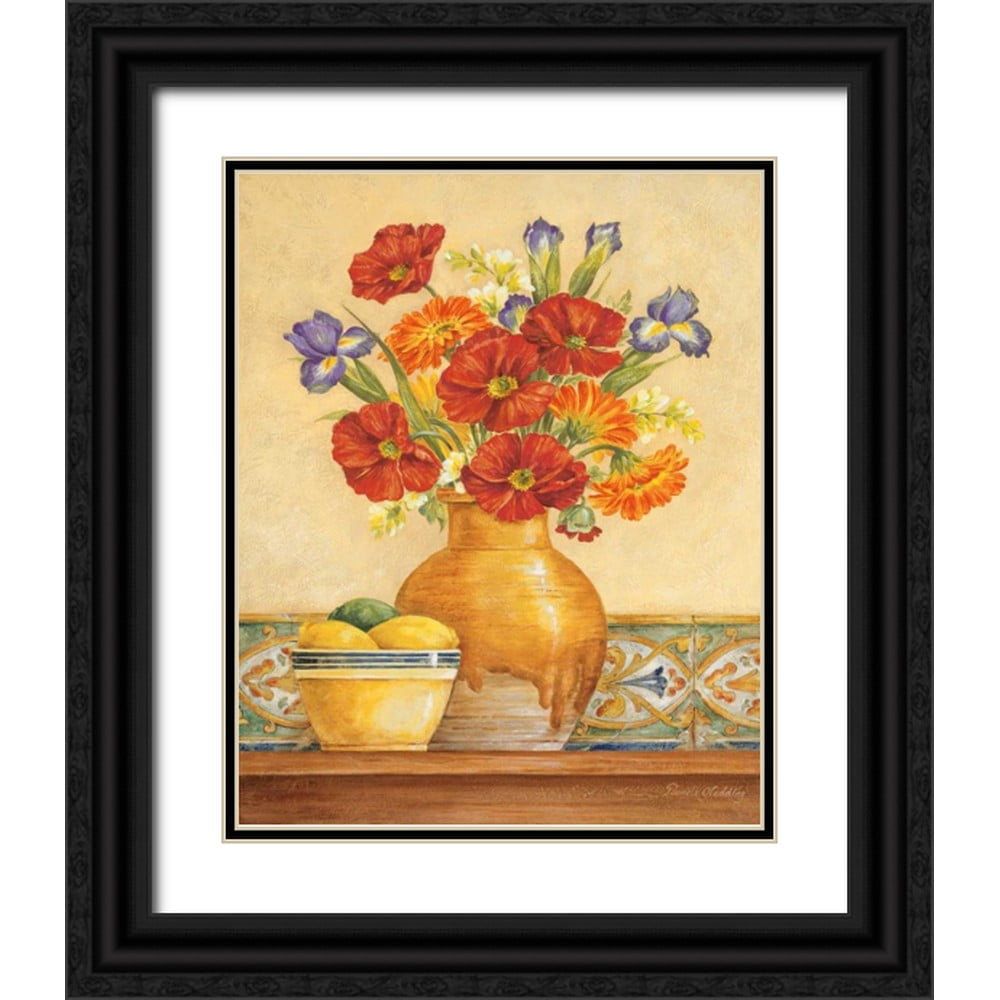 Gladding, Pamela 12x14 Black Ornate Wood Framed with Double Matting ...