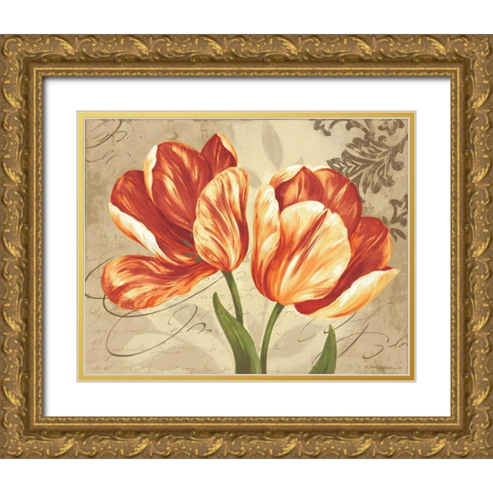 Gladding, Pamela 14x12 Gold Ornate Wood Framed with Double Matting ...