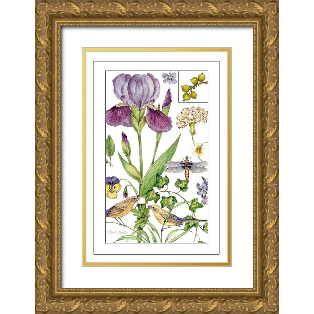 Gladding, Pamela 17x24 Gold Ornate Wood Framed with Double Matting ...