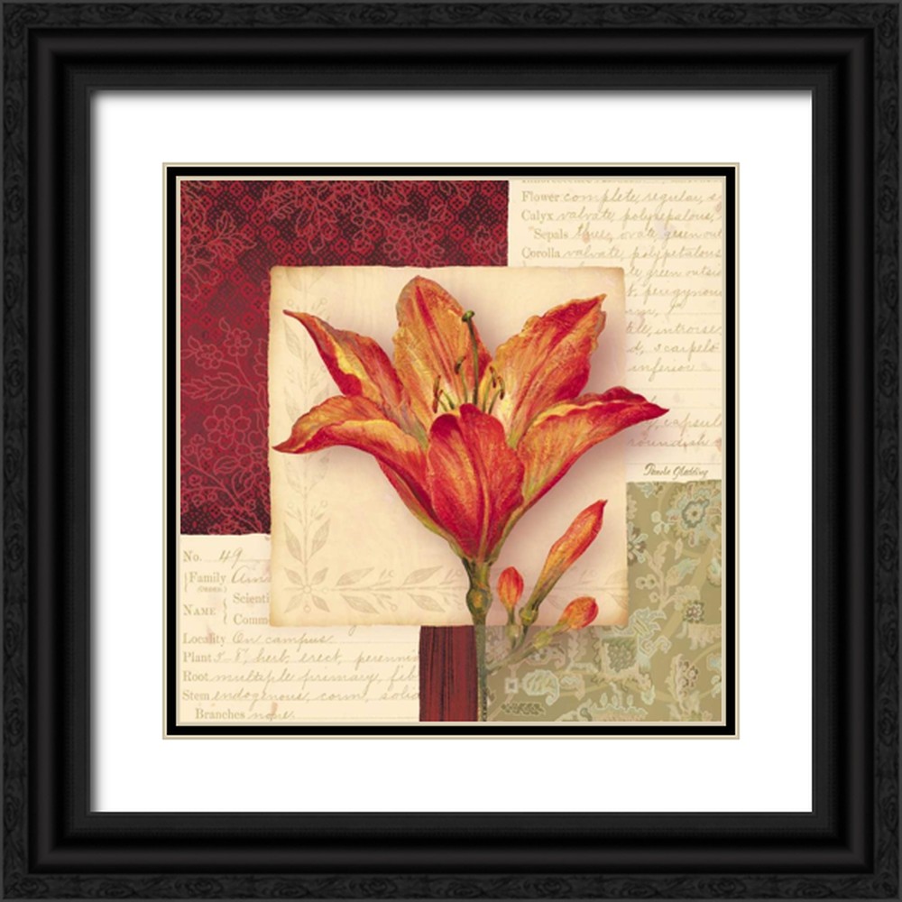 Gladding, Pamela 20x20 Black Ornate Wood Framed with Double Matting ...