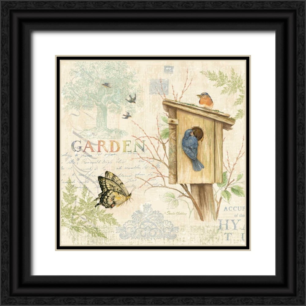 Gladding, Pamela 20x20 Black Ornate Wood Framed with Double Matting ...