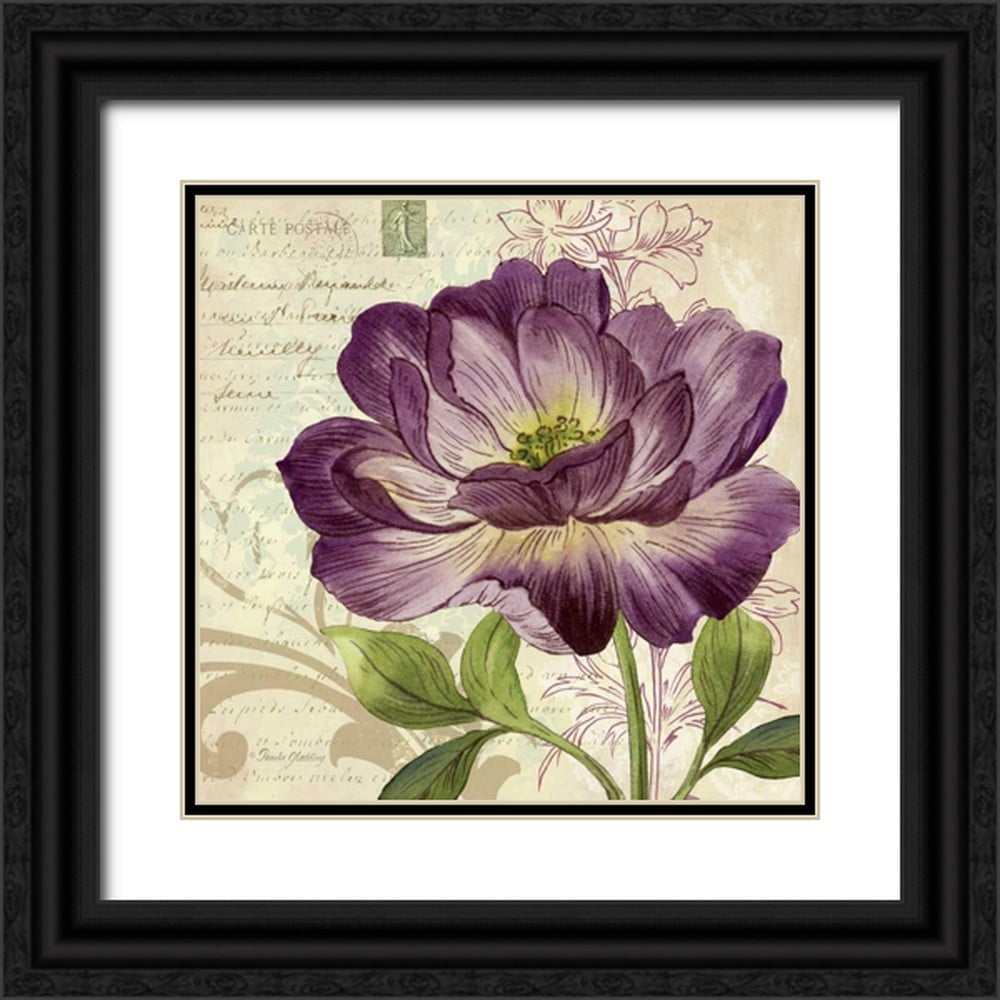 Gladding, Pamela 20x20 Black Ornate Wood Framed with Double Matting ...