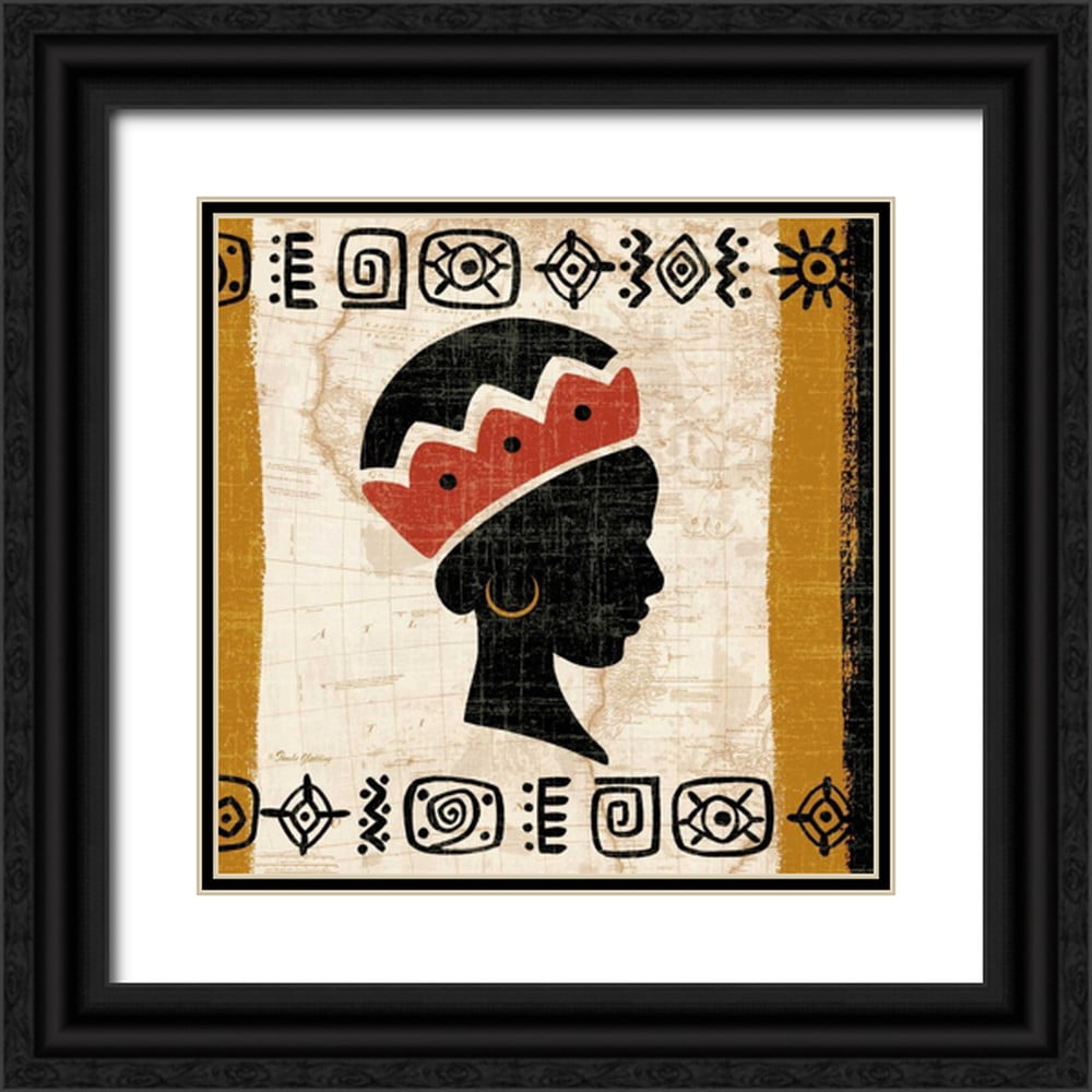 Gladding, Pamela 20x20 Black Ornate Wood Framed with Double Matting ...