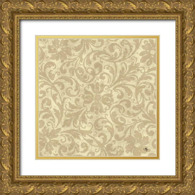 Gladding, Pamela 20x20 Gold Ornate Wood Framed with Double Matting ...