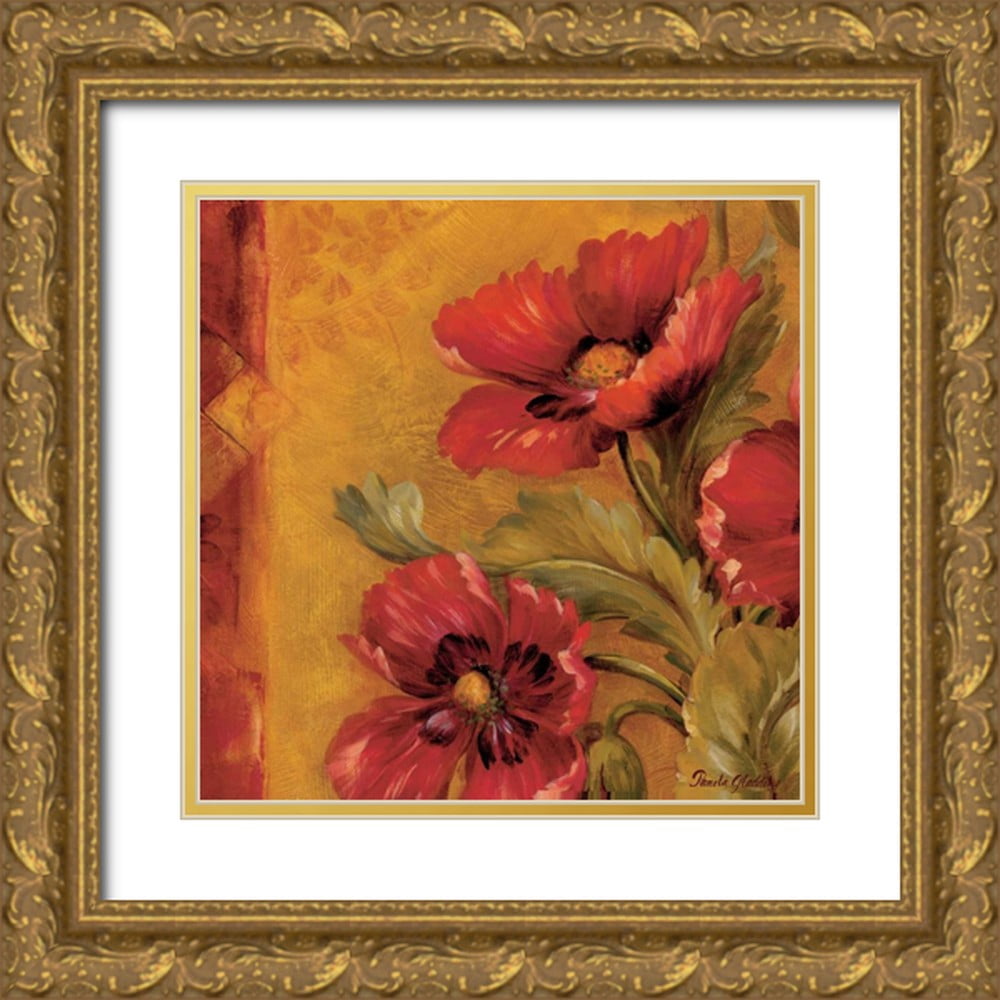 Gladding, Pamela 20x20 Gold Ornate Wood Framed with Double Matting ...