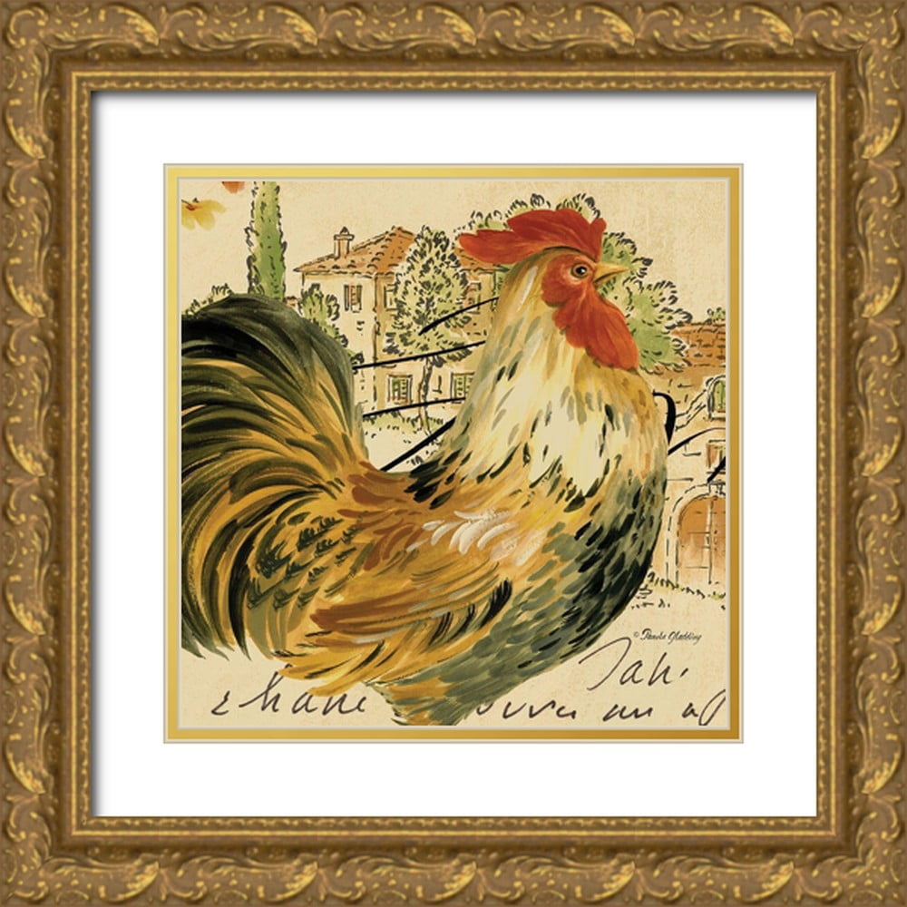 Gladding, Pamela 20x20 Gold Ornate Wood Framed with Double Matting ...