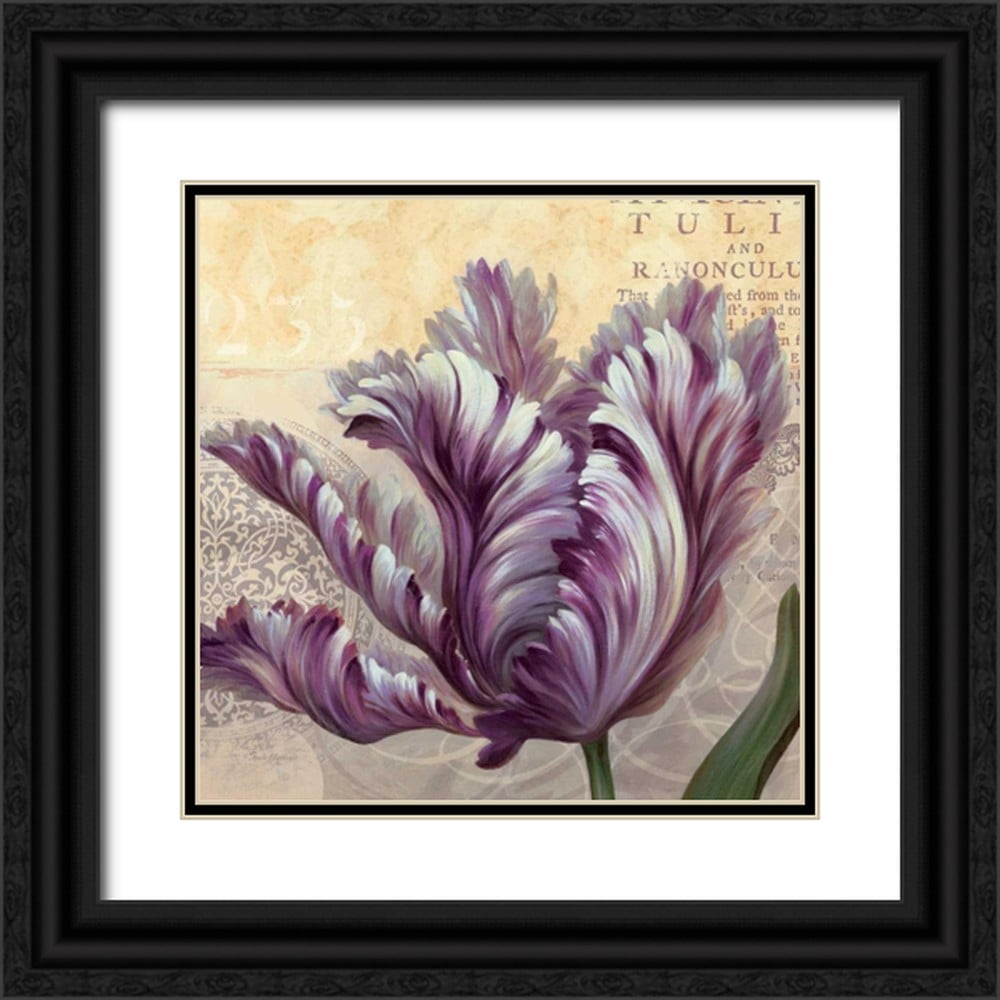 Gladding, Pamela 26x26 Black Ornate Wood Framed with Double Matting ...