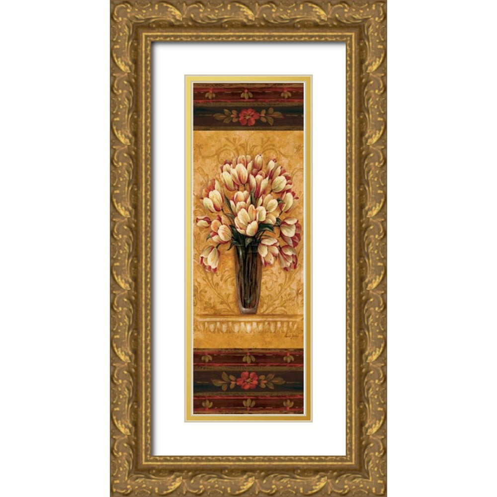 Gladding, Pamela 7x14 Gold Ornate Wood Framed with Double Matting ...