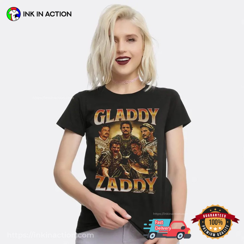 Gladdy Zaddy Pedro Pascal Gladiator 2 Tee - Walmart.com