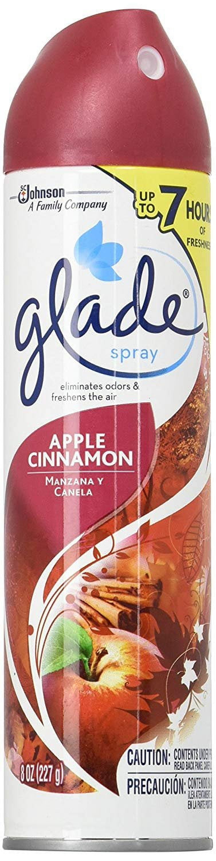 Glade Room Deodorant Air Freshener, Apple Cinnamon Aerosol Spray, 8 oz ...