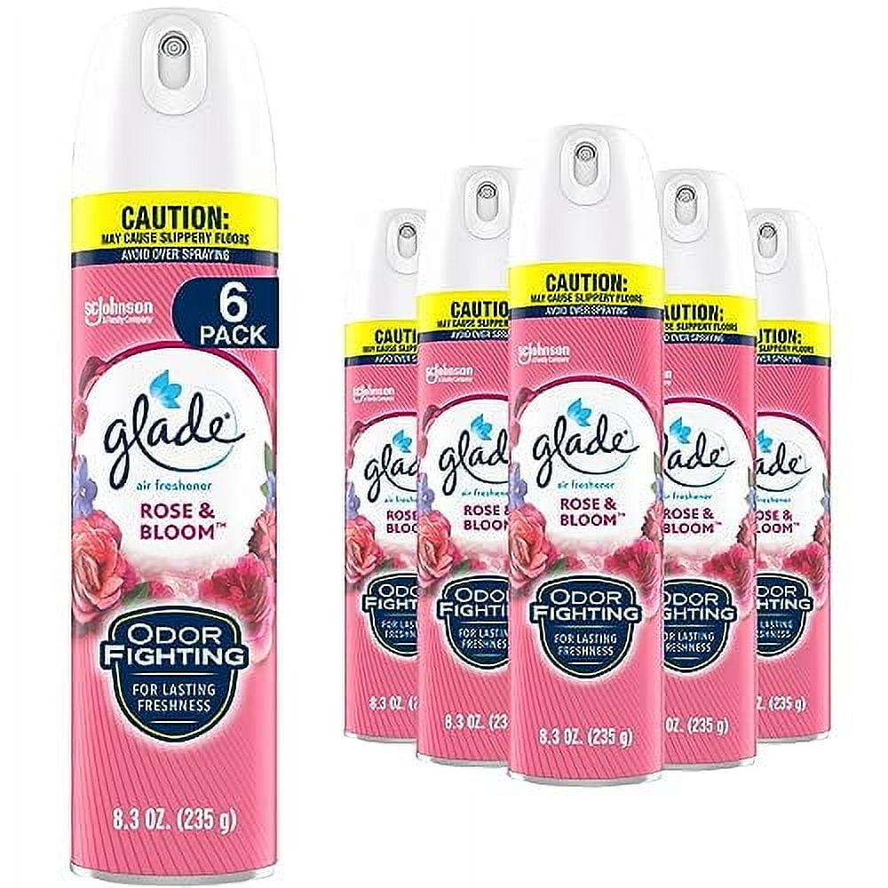 Glade Air Freshener Room Spray, Rose & Bloom, 8.3 oz, 6 Count - Walmart.com