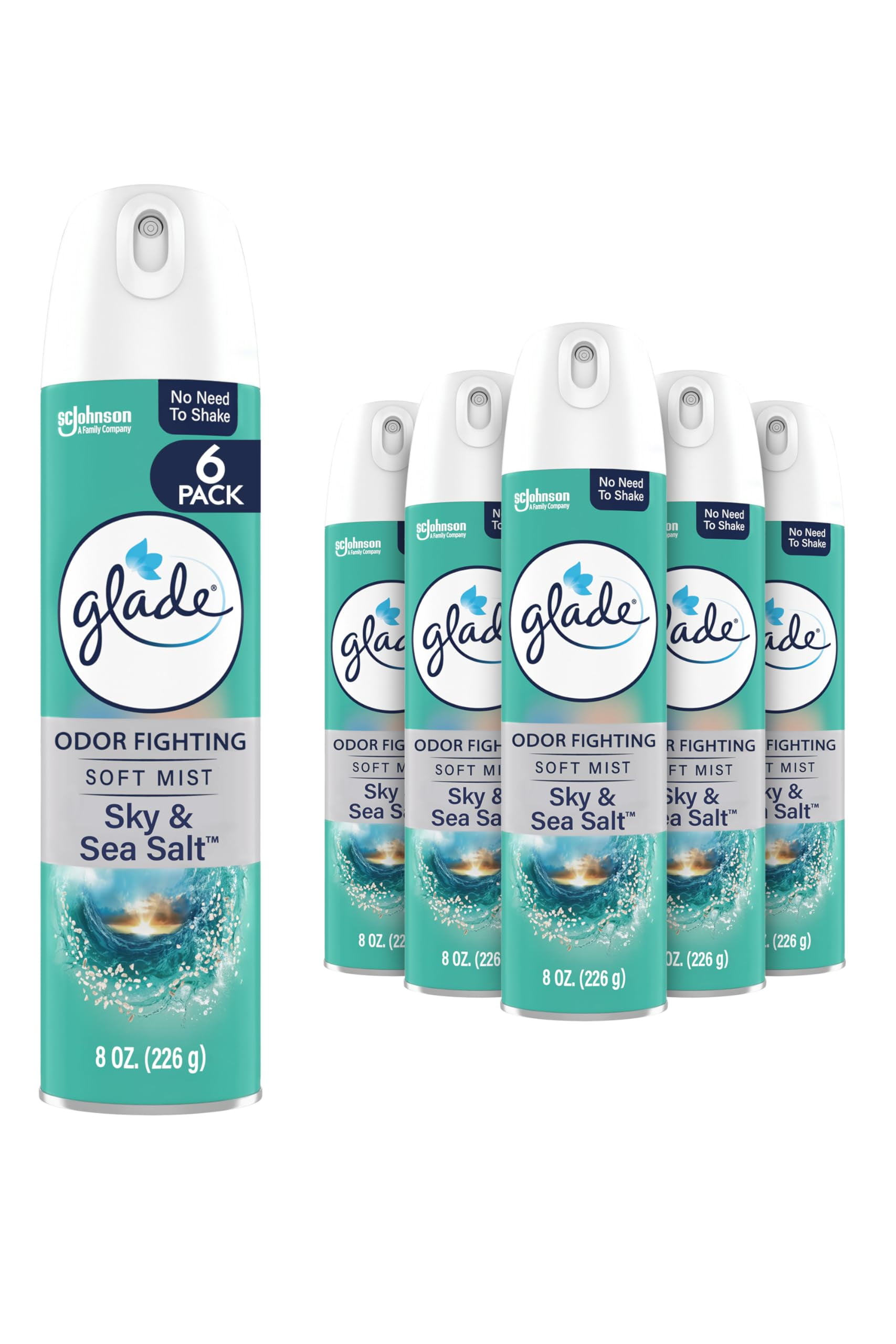 Glade Air Freshener Room Spray, Sky & Sea Salt Scent, Odor Fighting to ...