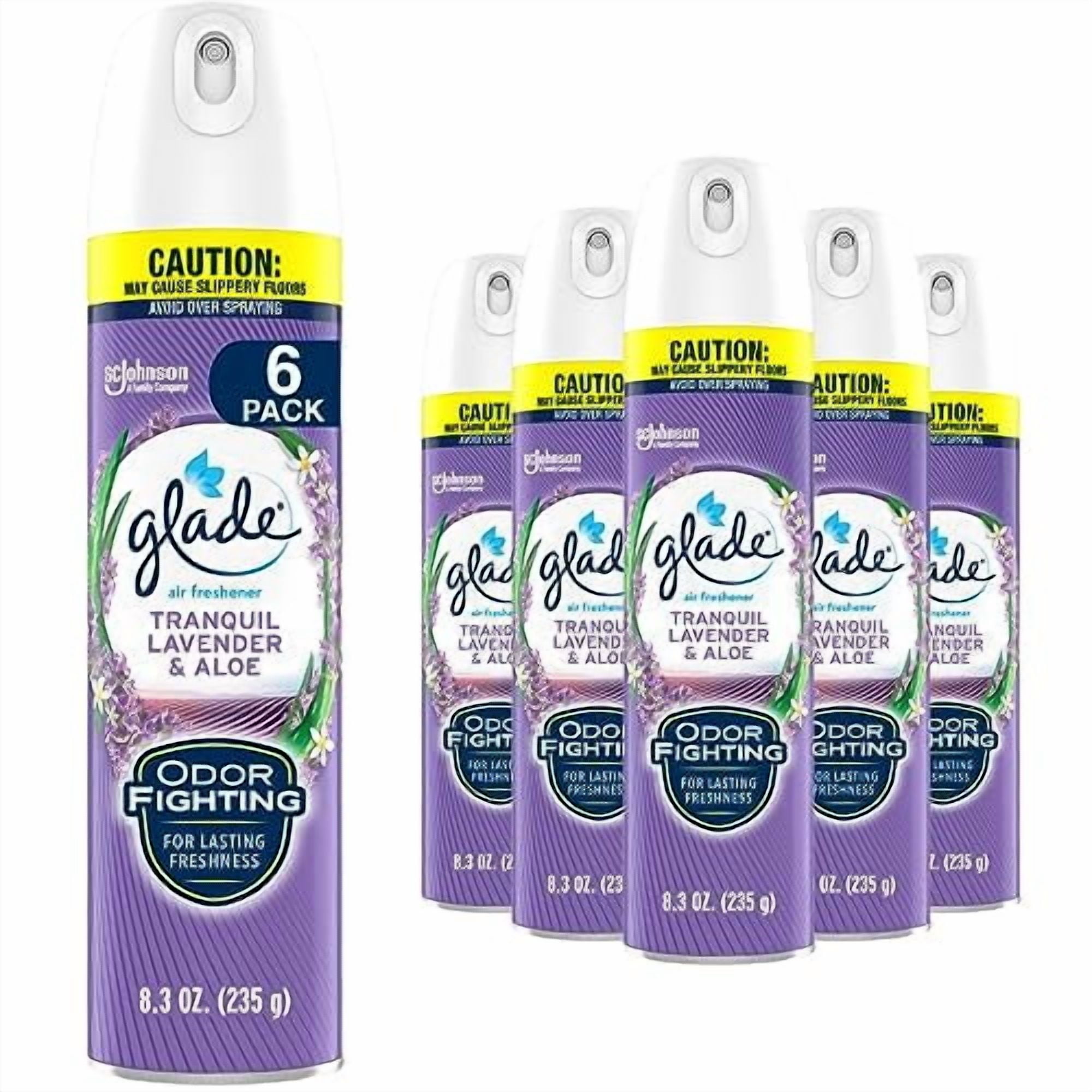 Glade Air Freshener Room Spray, Tranquil Lavender & Aloe, 8.3 oz, 6 ...