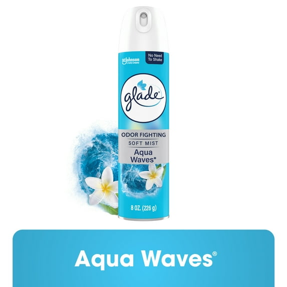 Glade Air Freshener Spray, Aqua Waves Scent, Fragrance Infused with ...