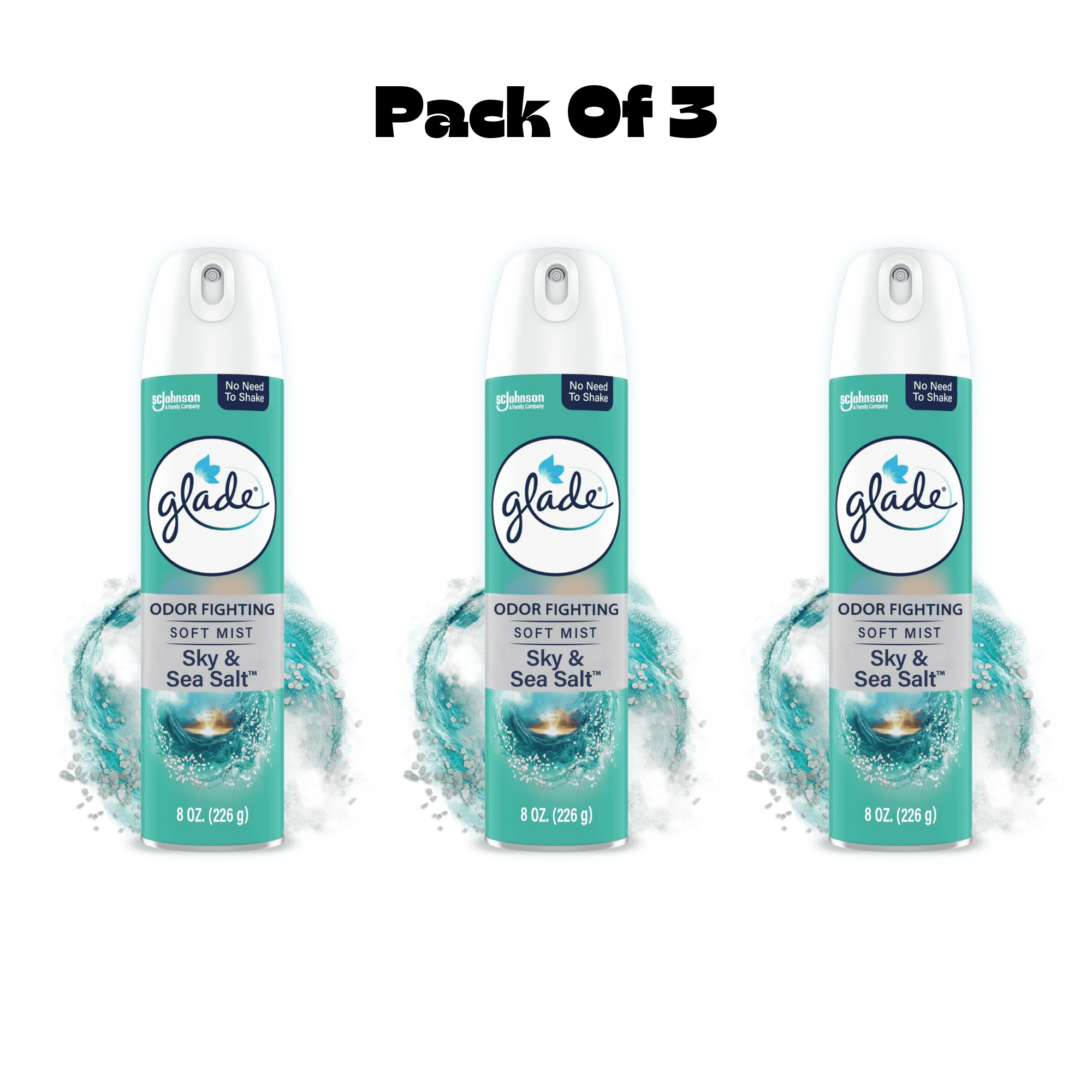 Glade Air Freshener Spray Infused with Essential Oils, Sky & Sea Salt ...