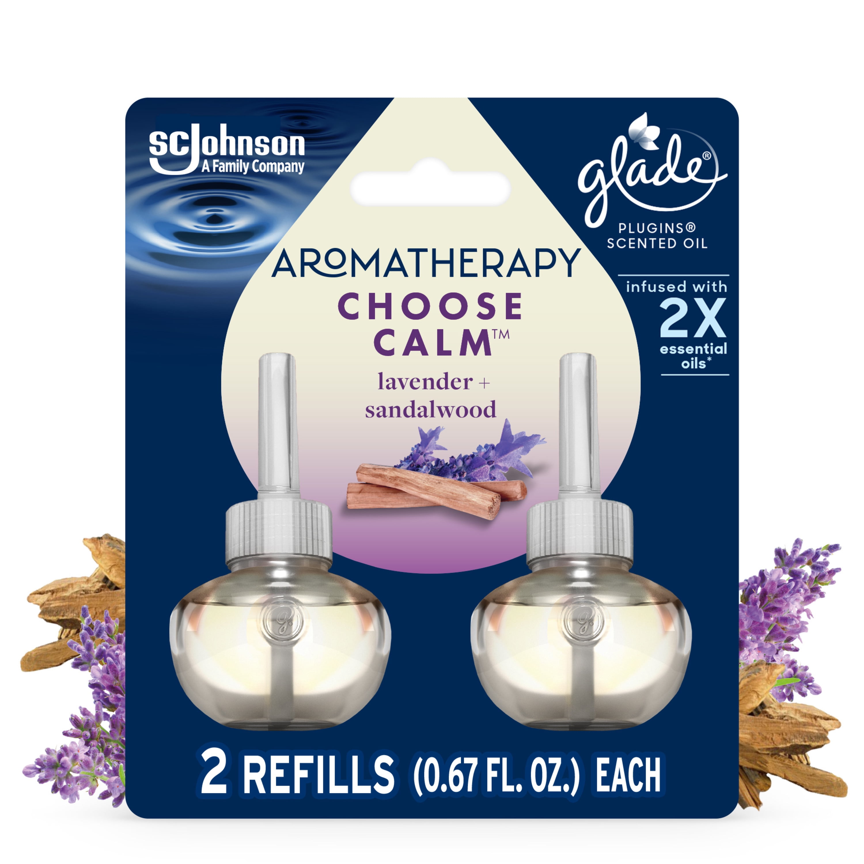 Glade PlugIns Scented Oil, Calm Scent with Notes of Lavender ...