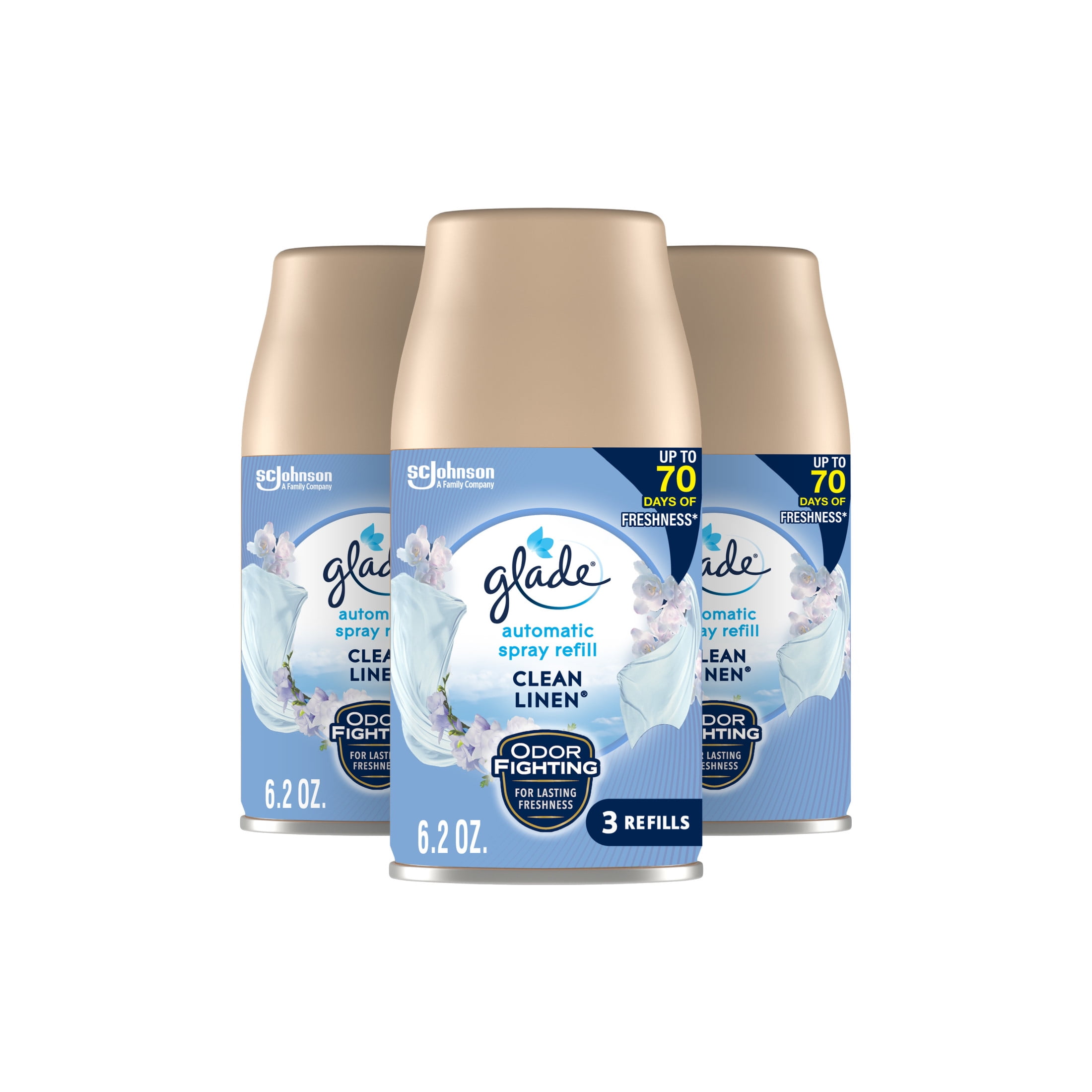Glade Freshener Automatic Aerosol Air System Refill, Clean Linen Scent ...