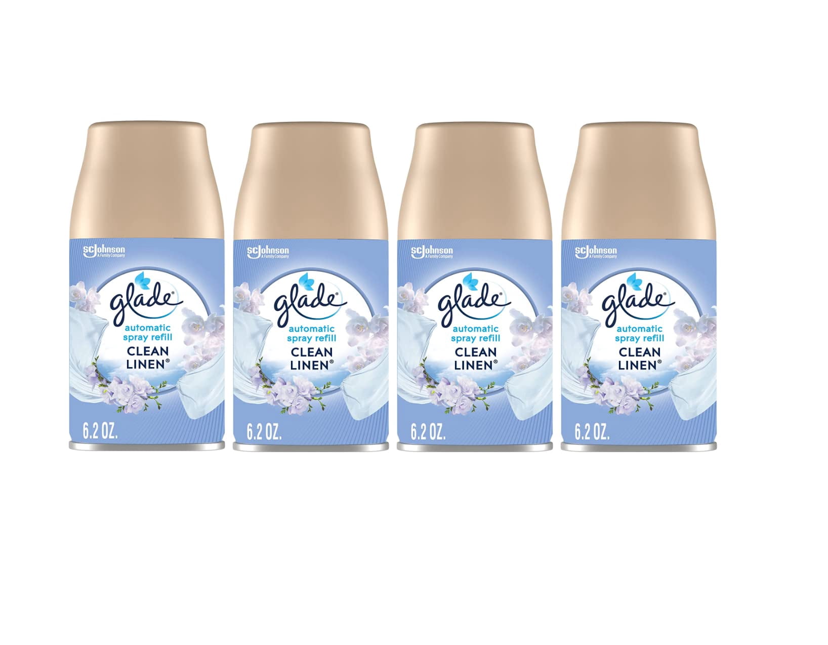 Glade Automatic Spray Air Freshener Refills, Clean Linen, 4 - 6.2 Ounce ...